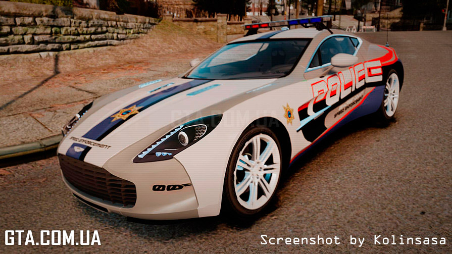 Aston Martin One-77 Police [ELS+EPM] скачать для GTA 4